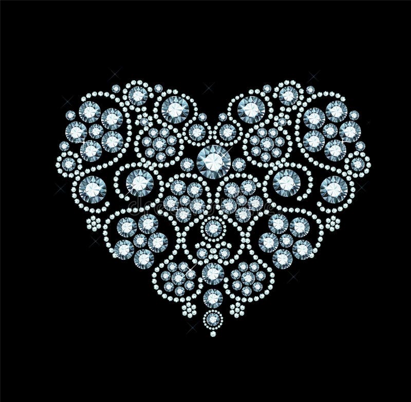 Diamond Heart stock vector. Illustration of amethyst - 36498903