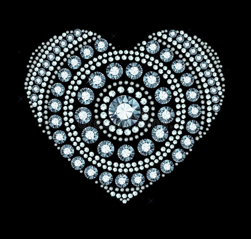 Diamond heart stock vector. Illustration of romantic - 22902084