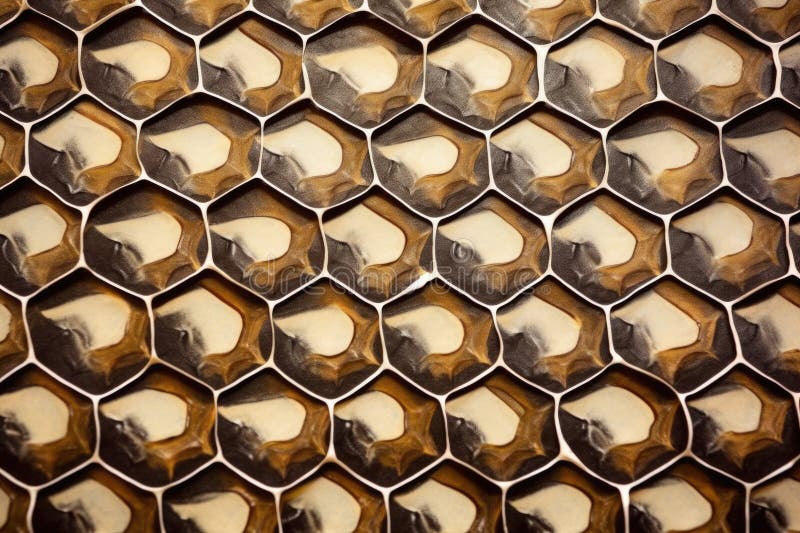 Diamond Hexagonal Patterns on a Snakes Skin Stock Image - Image of ...