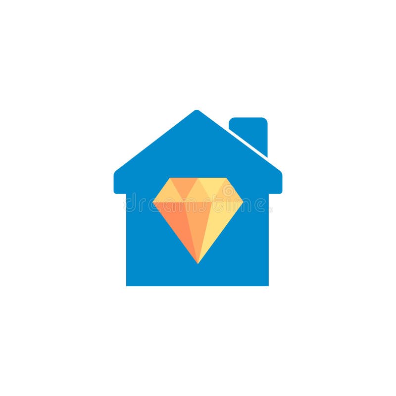 Diamond Home Logo Icon Design Stock Vector - Illustration of building ...