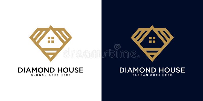 Diamond and House Logo Vector Design Stock Vector - Illustration of ...