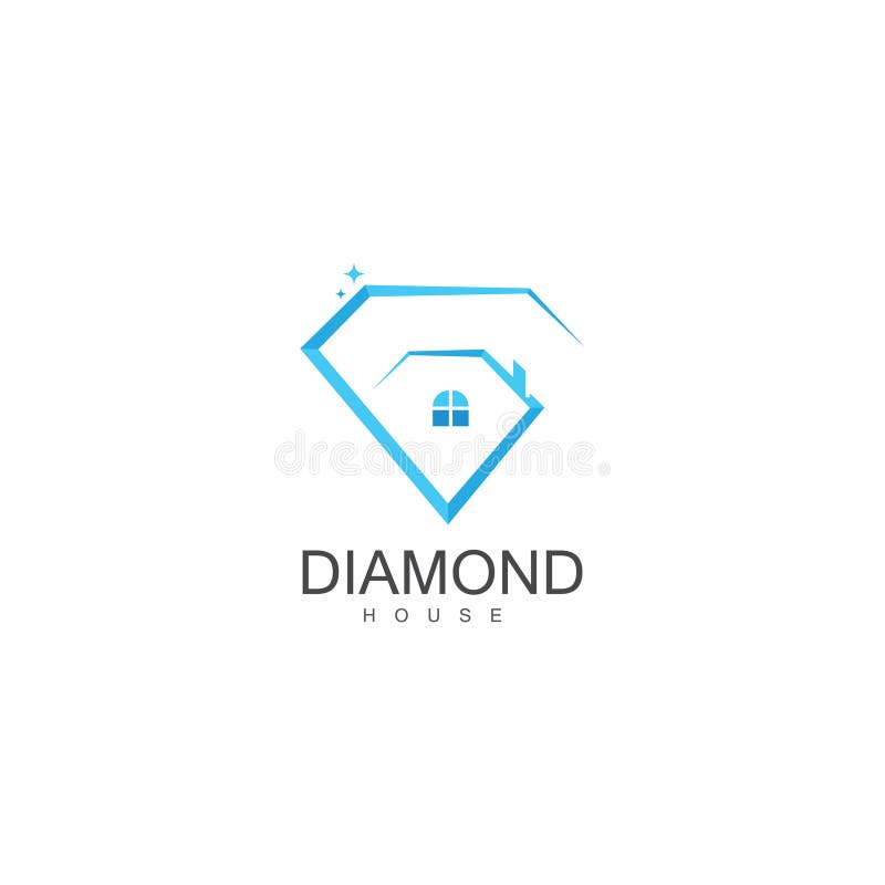 Diamond House Logo Vector Template Design Stock Vector - Illustration ...