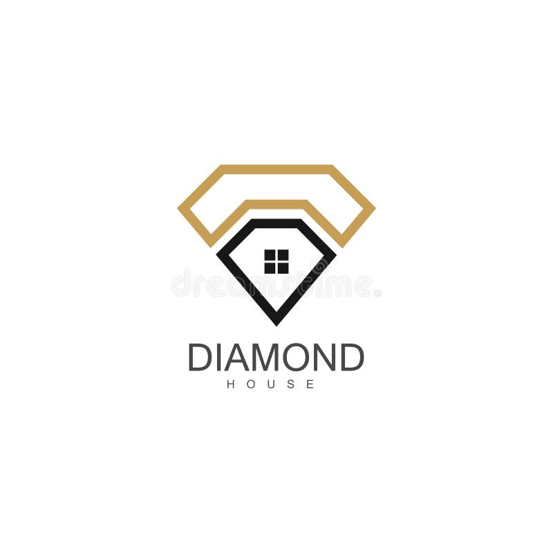Diamond House Logo Vector Template Design Stock Vector - Illustration ...