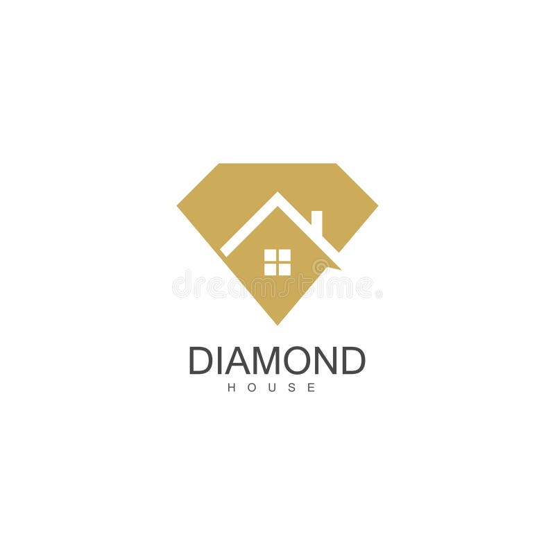 Diamond House Logo Vector Template Design Stock Vector - Illustration ...
