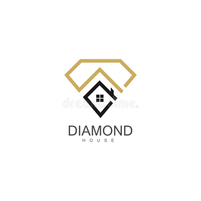 Diamond House Logo Vector Template Design Stock Vector - Illustration ...
