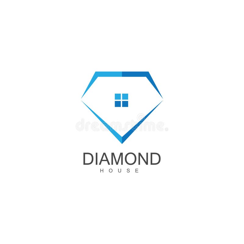 Diamond House Logo Vector Template Design Stock Vector - Illustration ...
