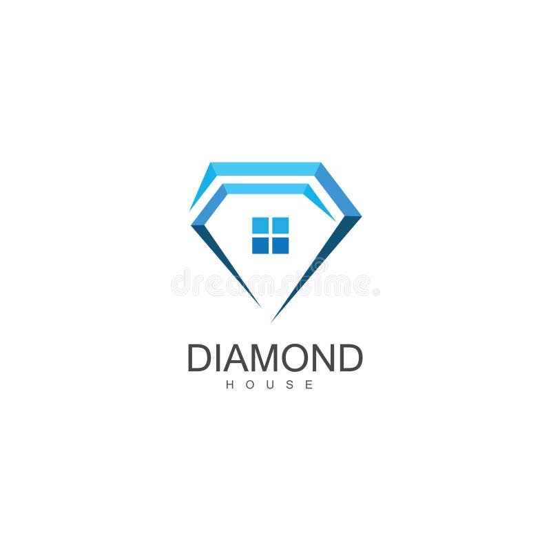 Diamond House Logo Vector Template Design Stock Vector - Illustration ...