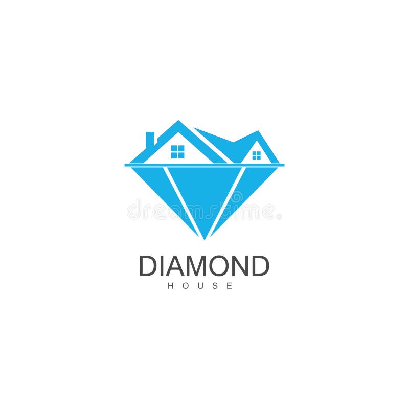 Diamond House Logo Vector Template Design Stock Vector - Illustration ...