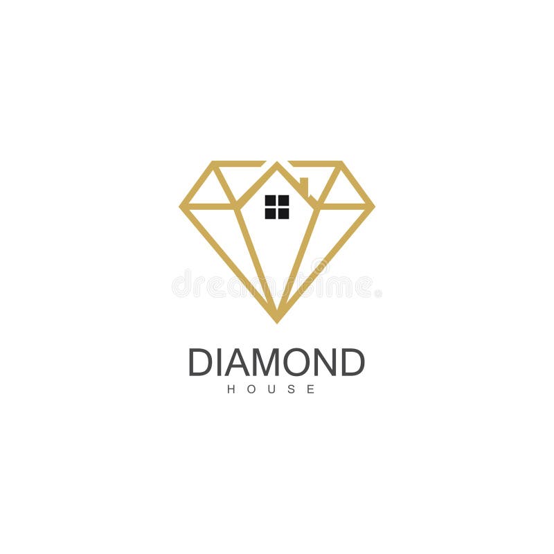 Diamond House Logo Vector Template Design Stock Vector - Illustration ...