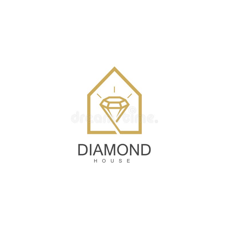 Diamond House Logo Vector Template Design Stock Vector - Illustration ...