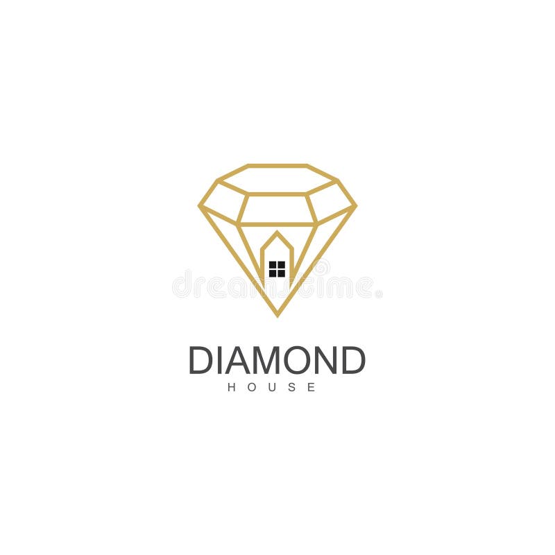 Diamond House Logo Vector Template Design Stock Vector - Illustration ...
