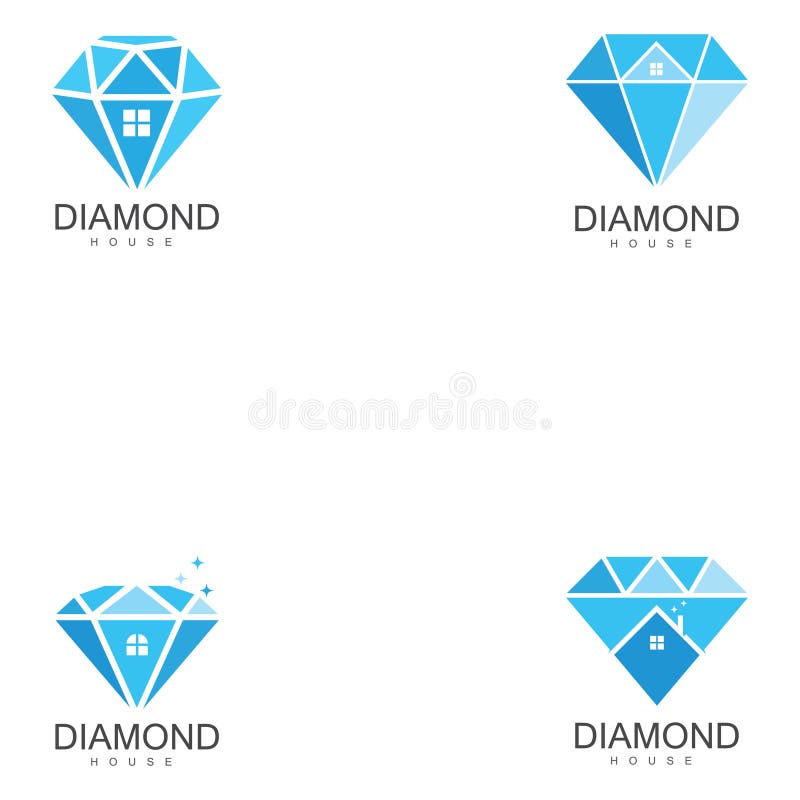 Diamond House Logo Vector Template Design Stock Vector - Illustration ...