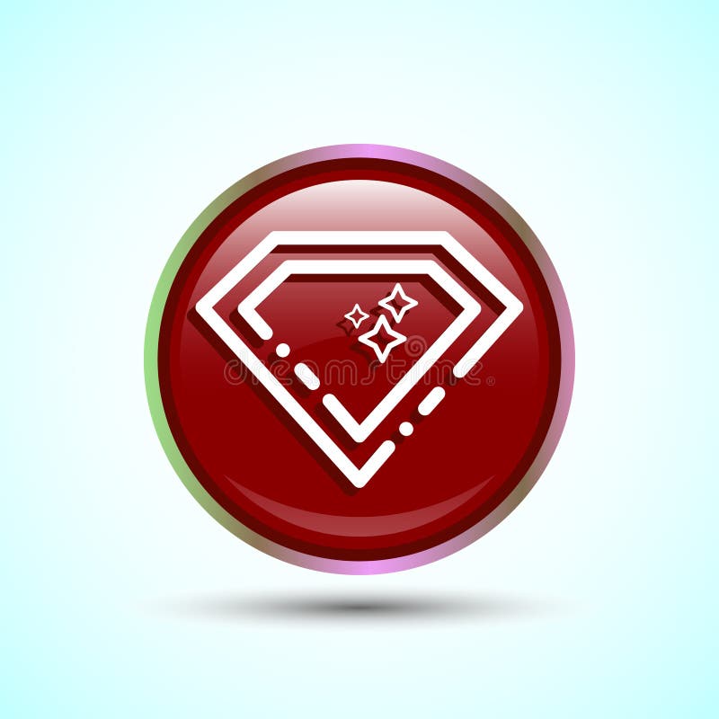 Diamond Icon Button Design Illustration. Jewel and Gem Icon Stock ...