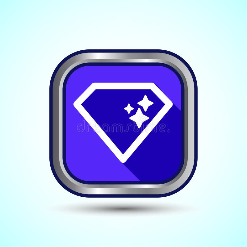 Diamond Icon Button Design Illustration. Jewel and Gem Icon Stock ...