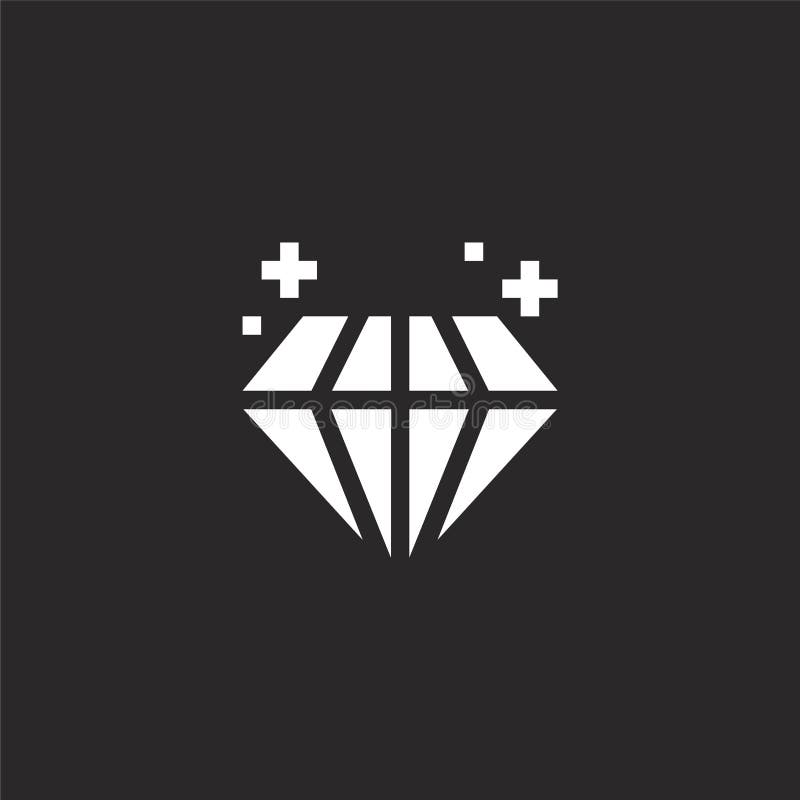 Diamond Icon. Filled Diamond Icon for Website Design and Mobile, App ...