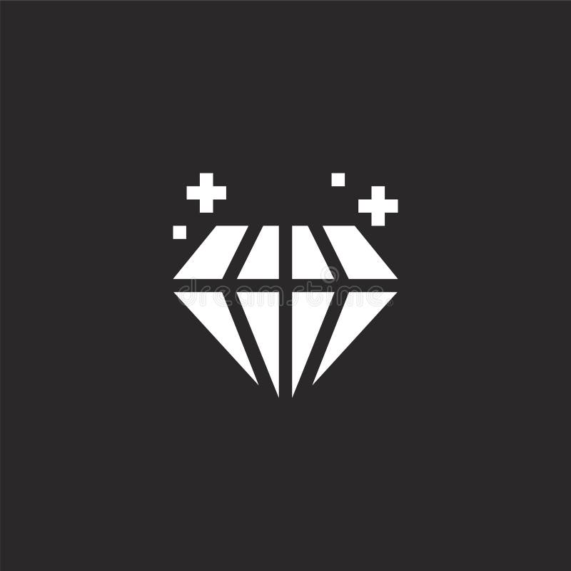 Diamond Icon. Filled Diamond Icon for Website Design and Mobile, App ...
