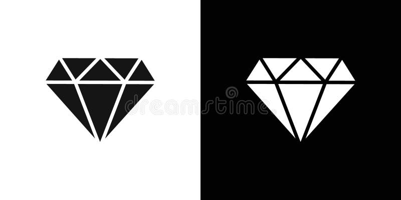 Diamond Icon Flat Fill Set Collection Stock Vector - Illustration of ...