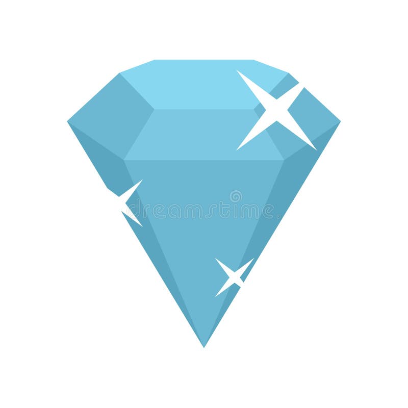 Diamond Icon Flat Isolated Vector Stock Vector - Illustration of ...