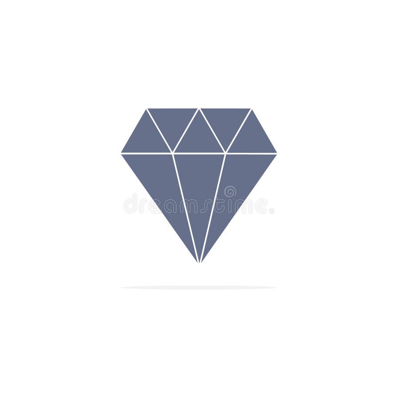 Diamond Icon. Jewelry Linear Expensive Symbol Isolated on White Stock ...
