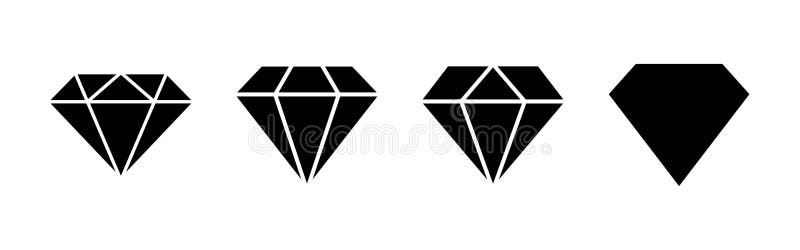 Diamond Icon . Diamond Gems Vector Icon Stock Vector - Illustration of ...