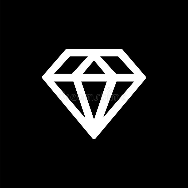Diamond Icon for Simple Flat Style Ui Design Stock Vector ...