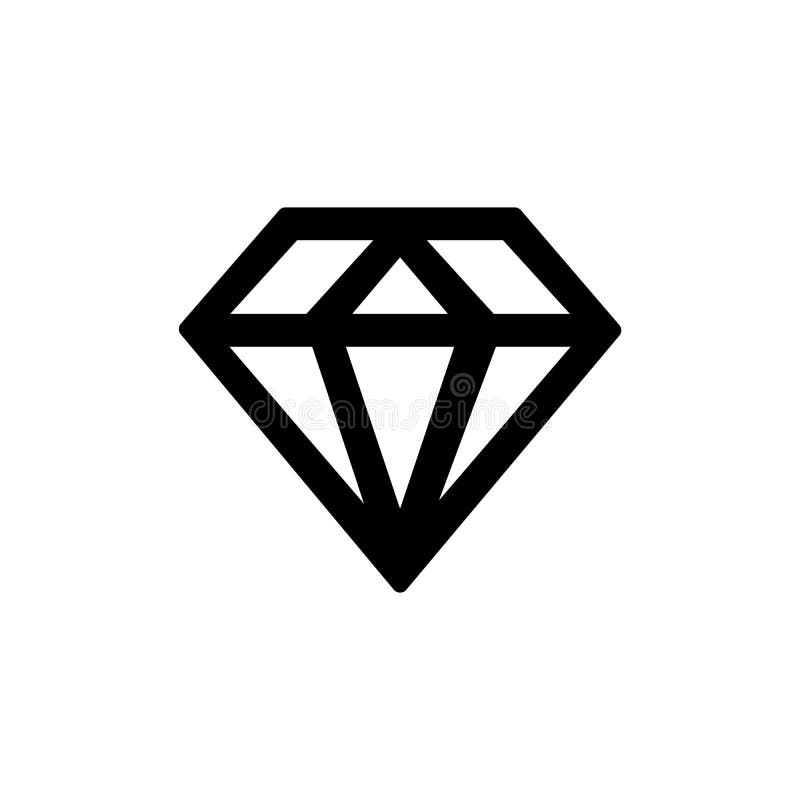 Diamond Icon for Simple Flat Style Ui Design Stock Vector ...