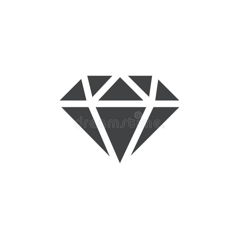 Diamond Icon Simple Vector Symbol Stock Vector - Illustration of ...