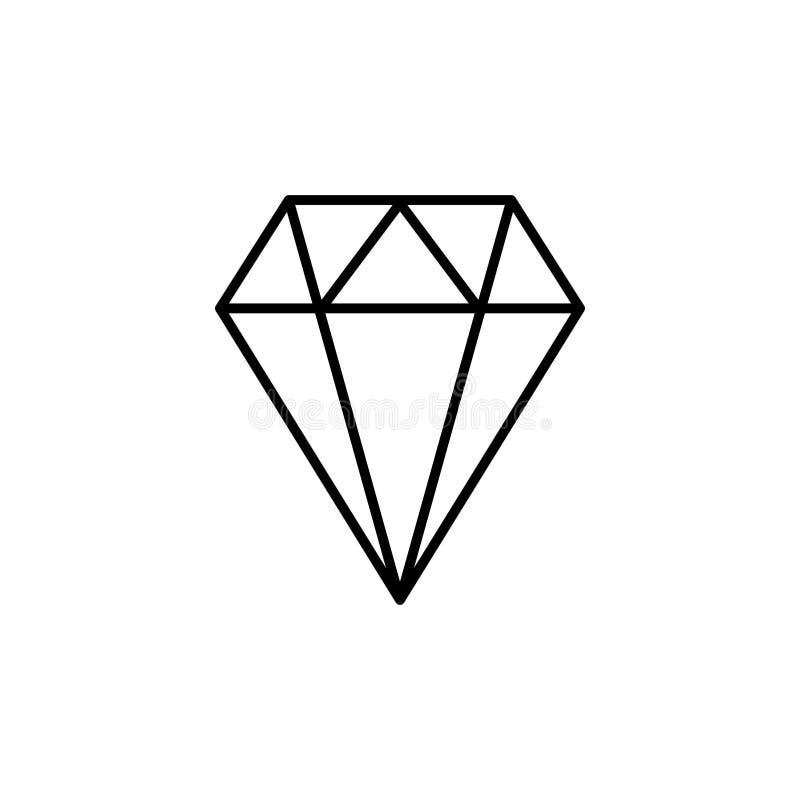 Diamond Icon . Diamond Gems Vector Icon Stock Vector - Illustration of ...
