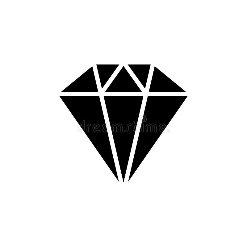 Diamond Icon. Diamond Vector Icon Stock Vector - Illustration of ...