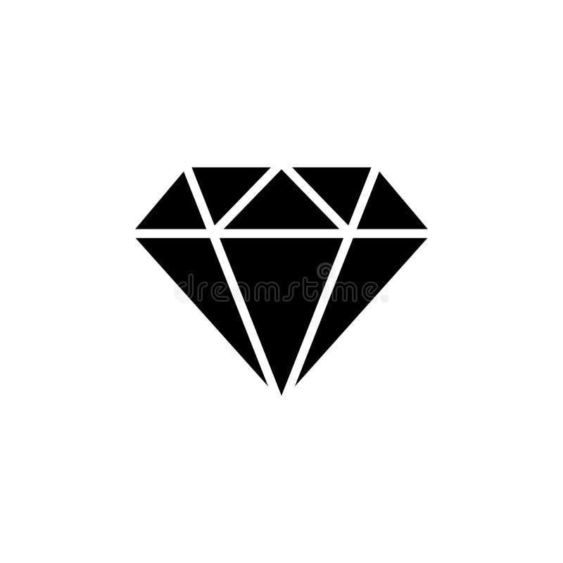 Diamond Icon. Diamond Vector Icon Stock Vector - Illustration of ...