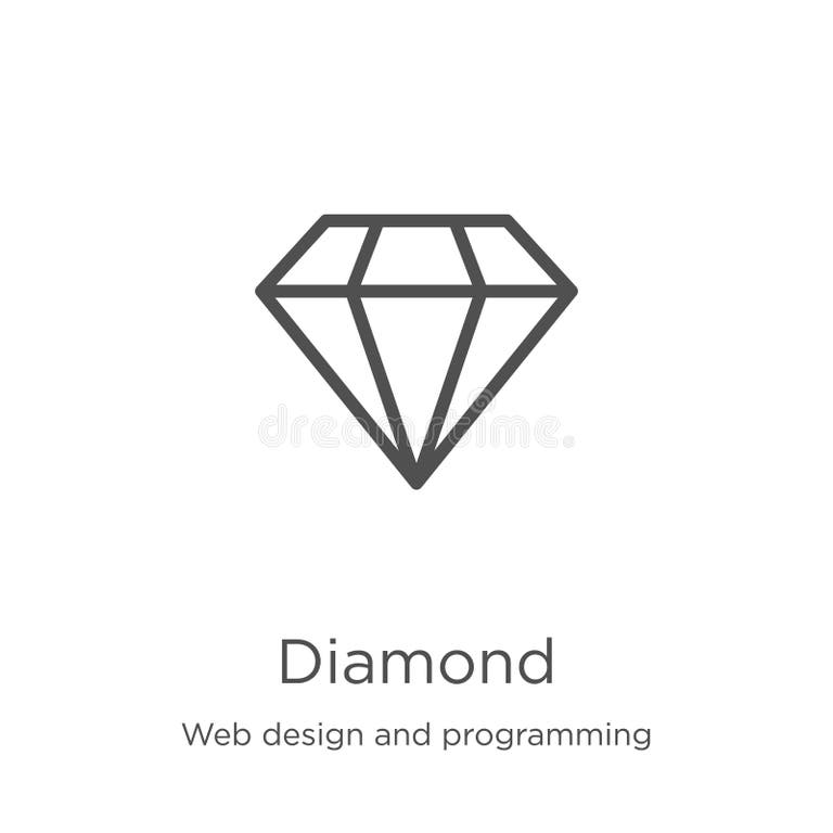 Diamond Thin Outline Stock Illustrations – 8,215 Diamond Thin Outline ...