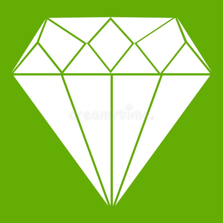 Diamond icon green stock vector. Illustration of royal - 108198232