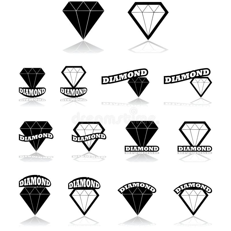 Diamond icons stock vector. Illustration of sign, millionaire - 44701210