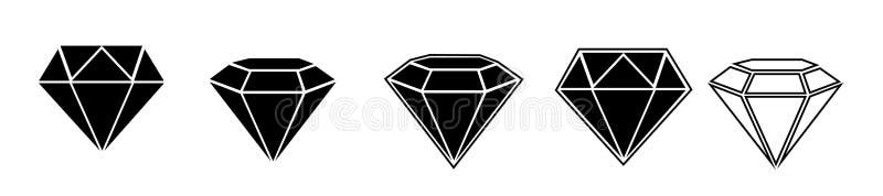 Diamond icons set. stock illustration. Illustration of fashion - 240326943
