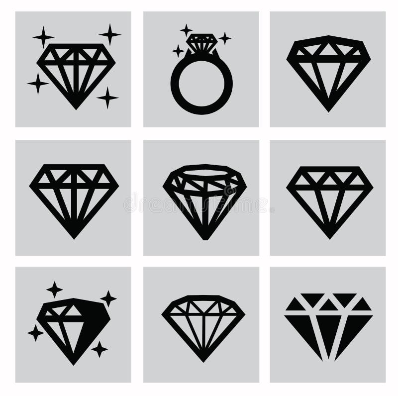 Diamond icons set. stock vector. Illustration of monarchy - 63478071