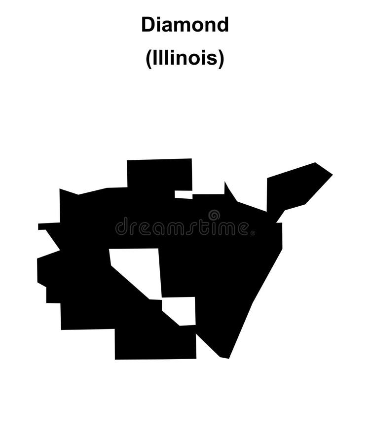 Diamond outline map stock vector. Illustration of silhouette - 387240657