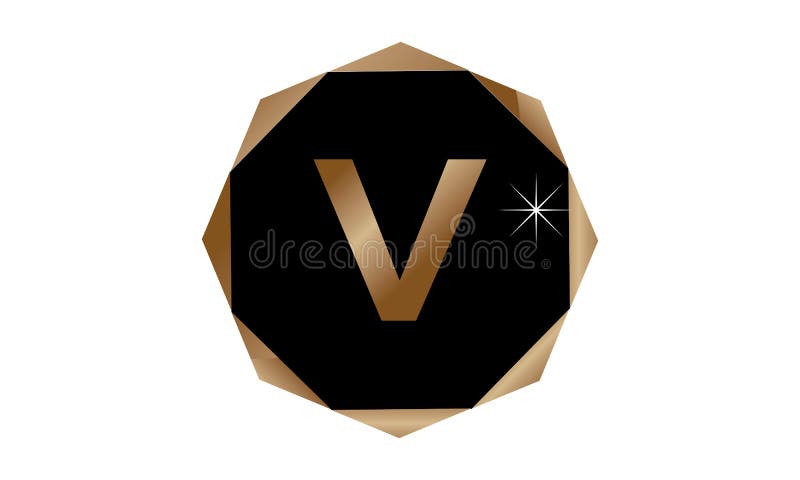Diamond Initial V stock vector. Illustration of company - 83969707