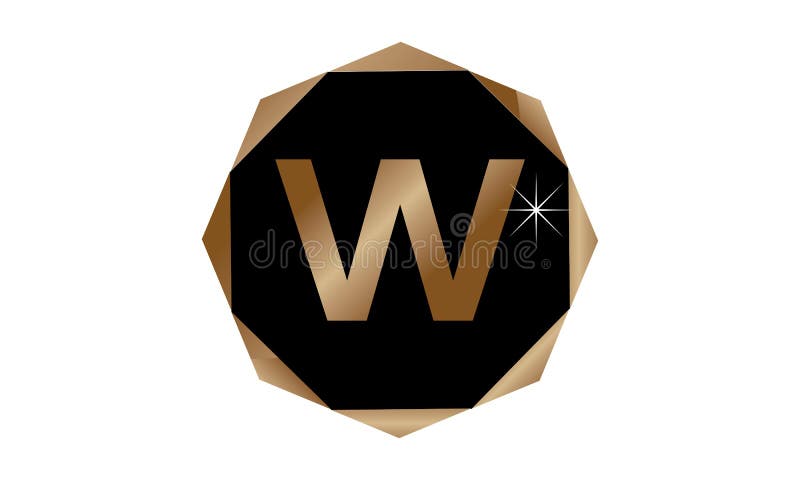 Diamond Initial W illustration de vecteur. Illustration du affaires ...