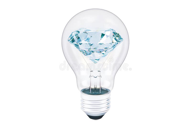 Brilliant Idea Concept. Diamond Inside Brain, 3D Rendering Stock ... Brilliant Idea Concept. Diamond Inside Brain, 3D Rendering Stock ...