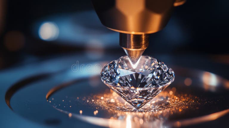 Diamond Inspection Under Precision Microscope Equipment Stock ...