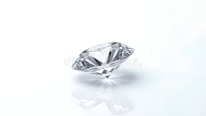 Diamond Isolated on Pure White Background Stock Illustration ...