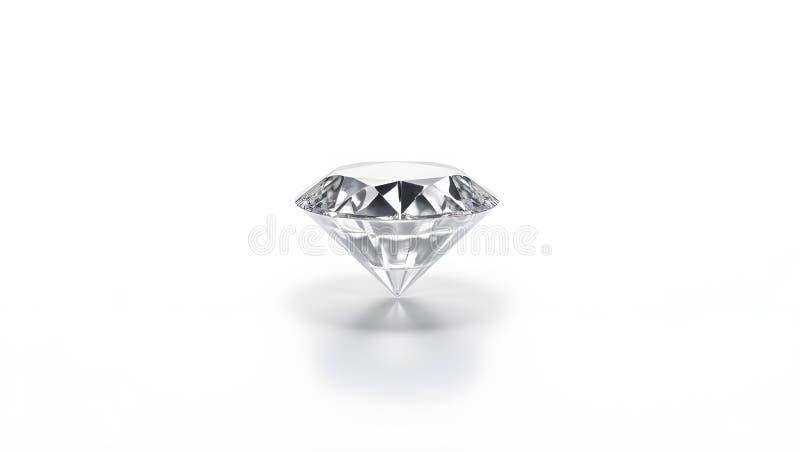 Diamond Isolated on Pure White Background Stock Illustration ...