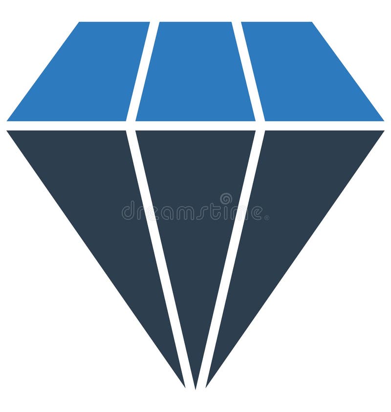 Diamond Isolated Vector with Line and Fill Icon Stock Vector ...