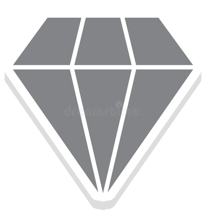 Diamond Isolated Vector with Line and Fill Icon Stock Illustration ...