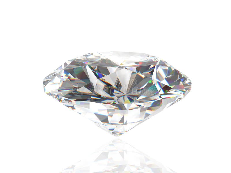 Diamond Isolated on White Background Stock Illustration - Illustration ...