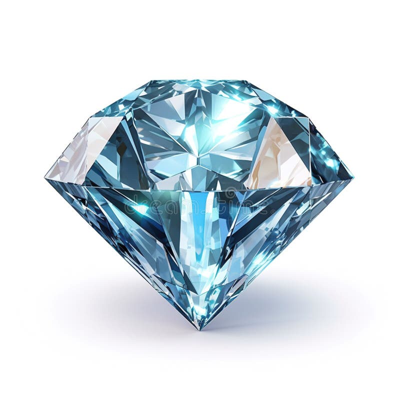 Diamond Isolated in White Background Stock Illustration - Illustration ...