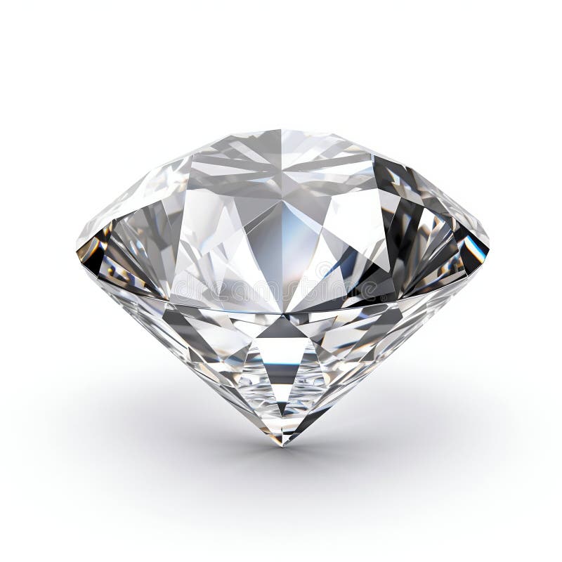 Diamond Isolated on White. Generative Ai Stock Illustration ...