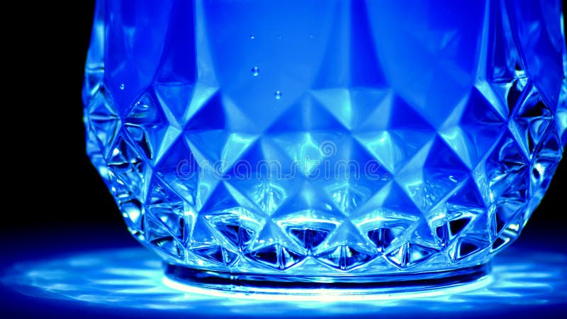 Diamond Jewel. Glass Base in Focused Blue Light Stock Image - Image of ...