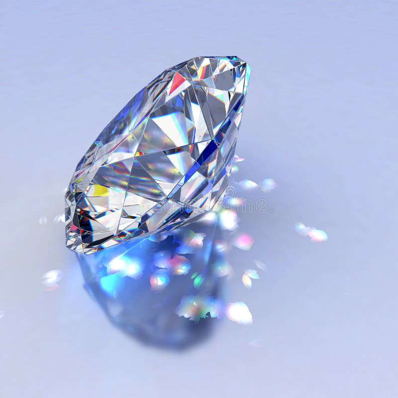 Diamond Jewel With Reflections Stock Illustration - Image: 12279107