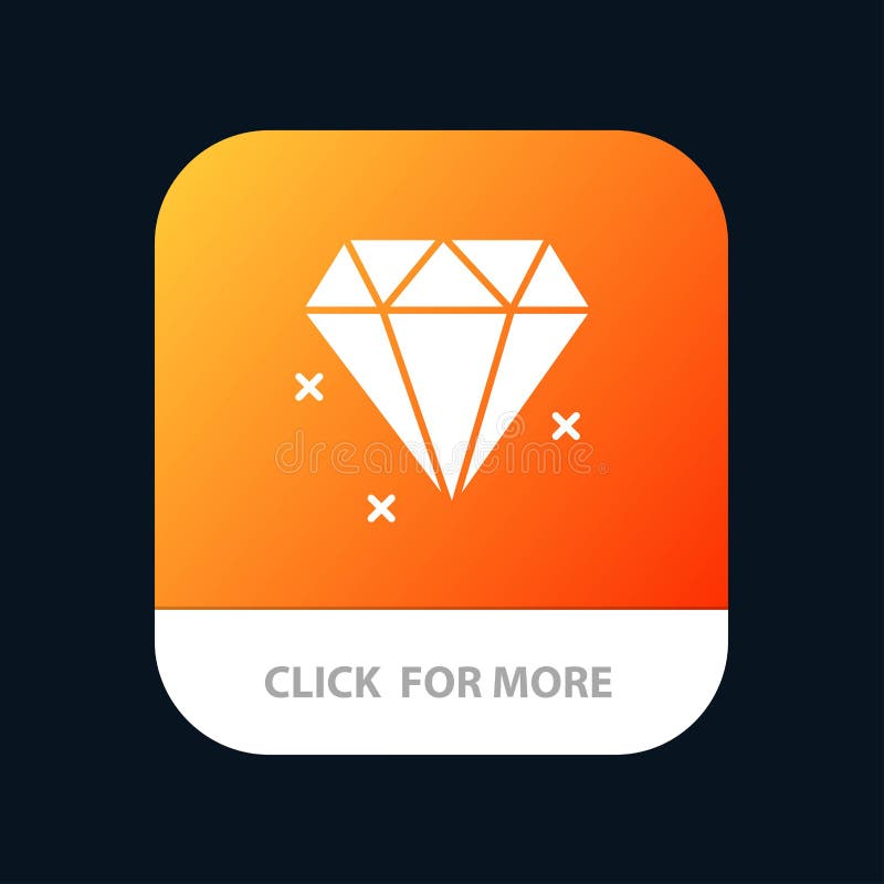Diamond, Jewelry Mobile App Icon Design Stock Vector - Illustration of ...